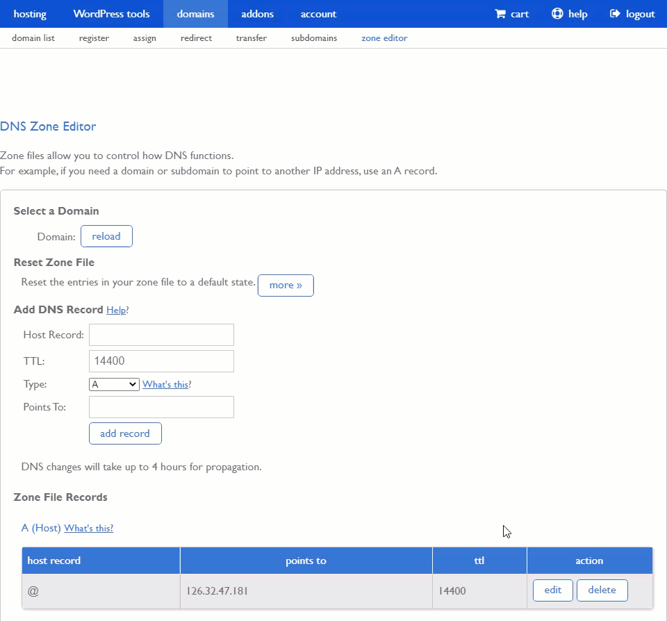 DNS Management How To Add Edit Or Delete DNS Entries Bluehost Support