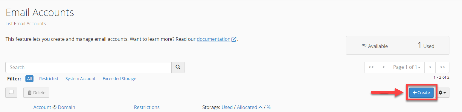 Email Account Management