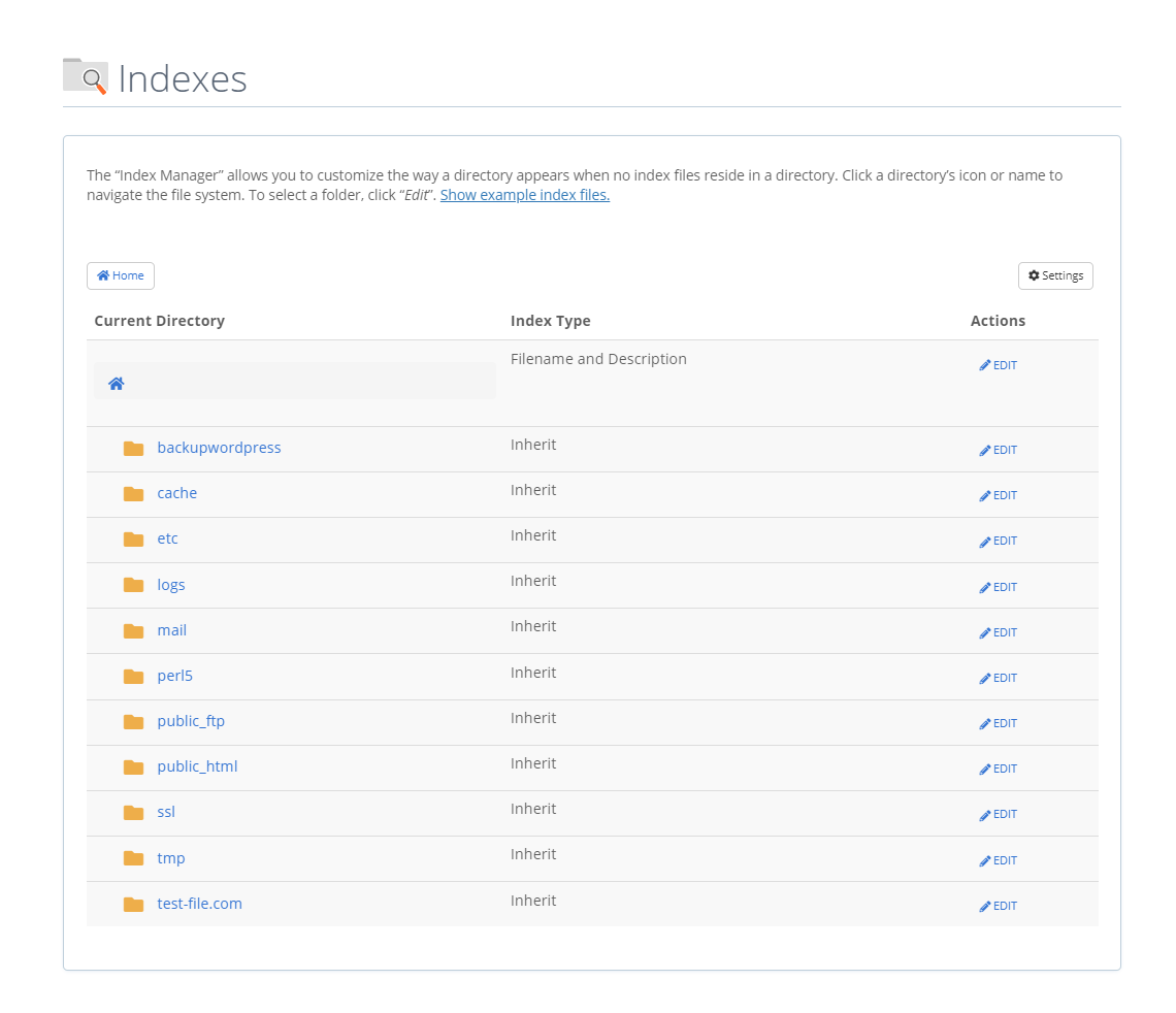 Index Manager | Bluehost Support