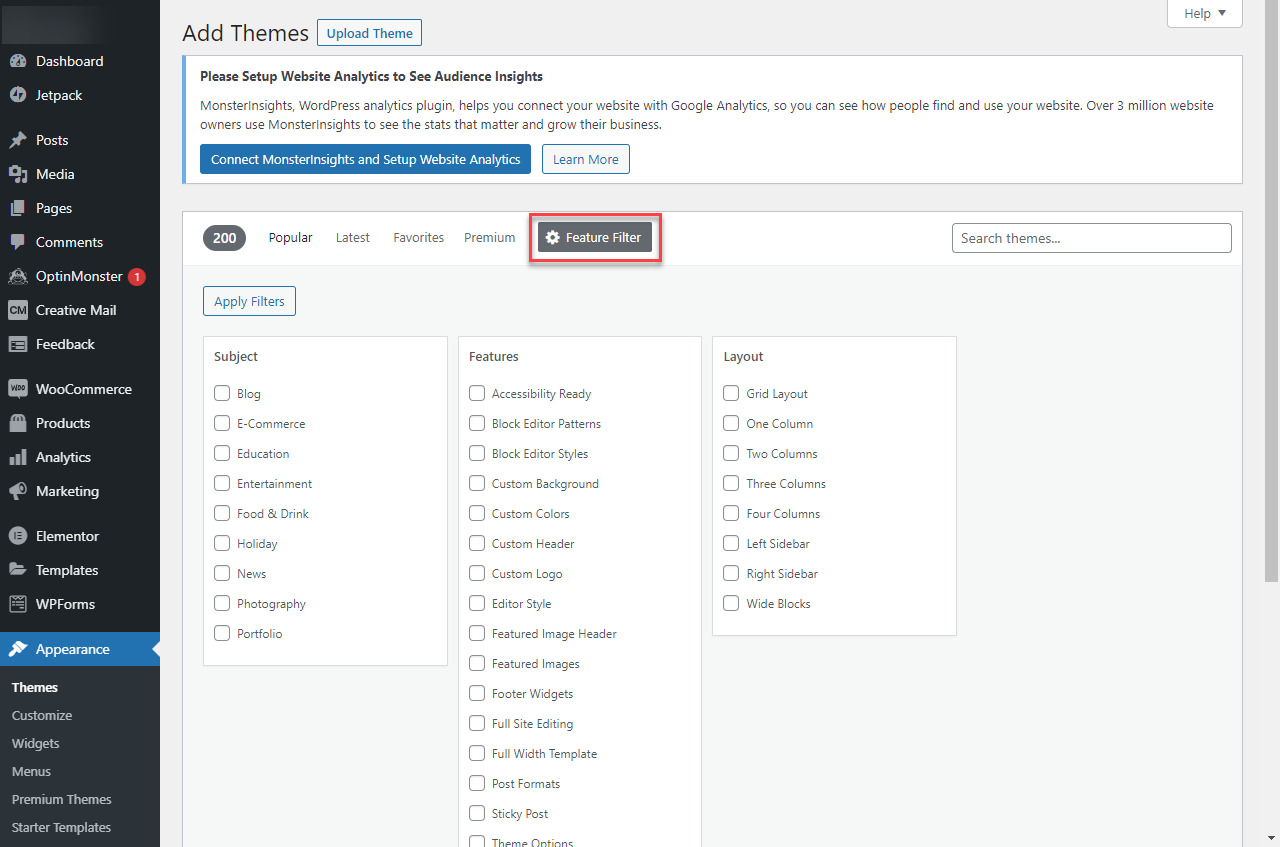 WordPress How To Install A New Theme From The WordPress Dashboard Bluehost Support